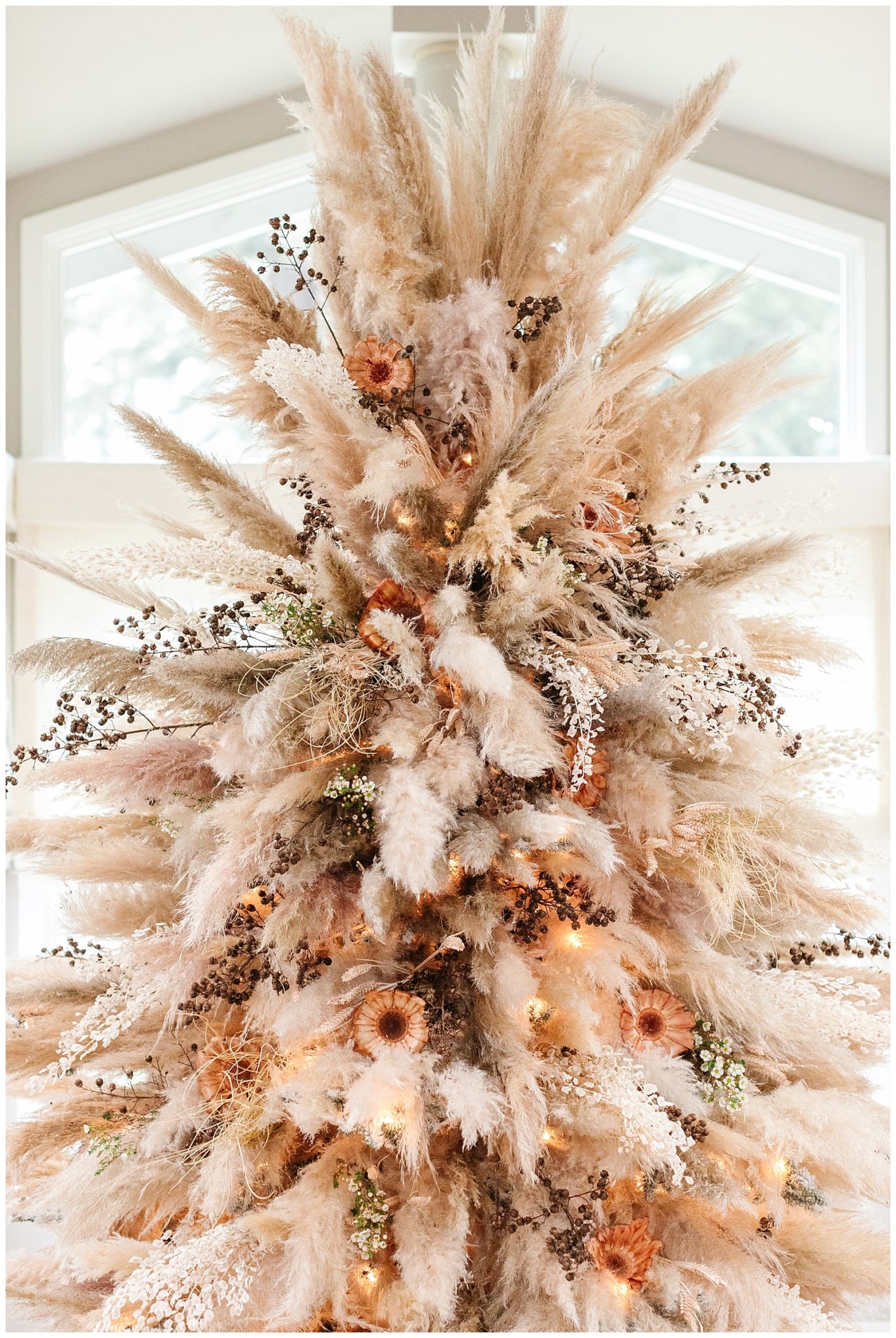 Bohemian Inspired Christmas and Pampas Grass Tree